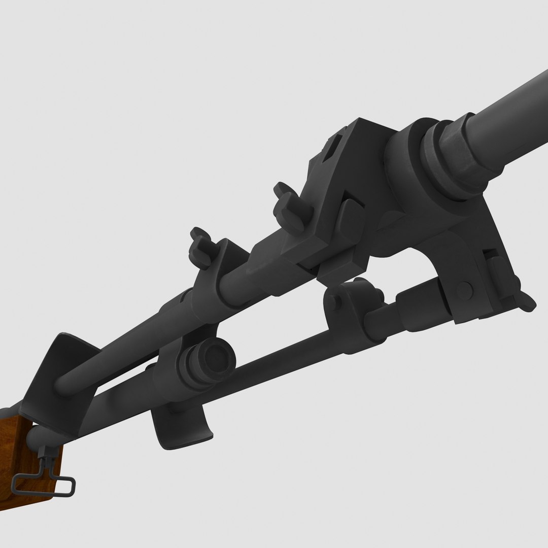 M1918a2 Browning Automatic Rifle Gun 3d C4d