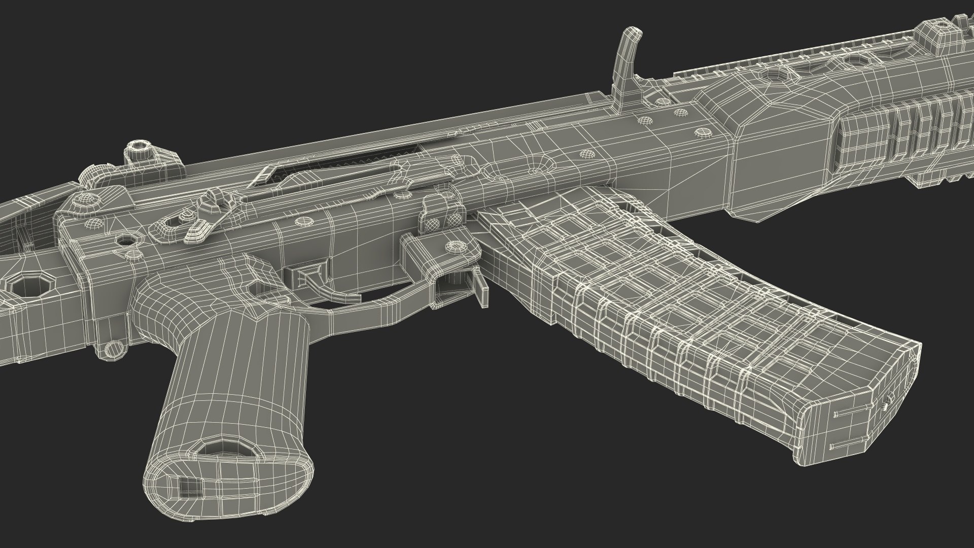Shabby AK-12 Silenced Assault Weapon 3D Model - TurboSquid 2128847