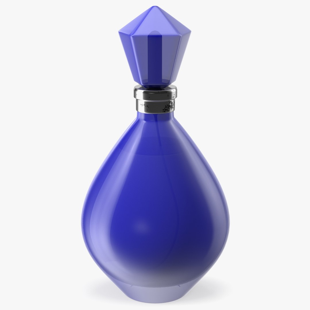 3D Modern Perfume Bottle Blue model - TurboSquid 2065668