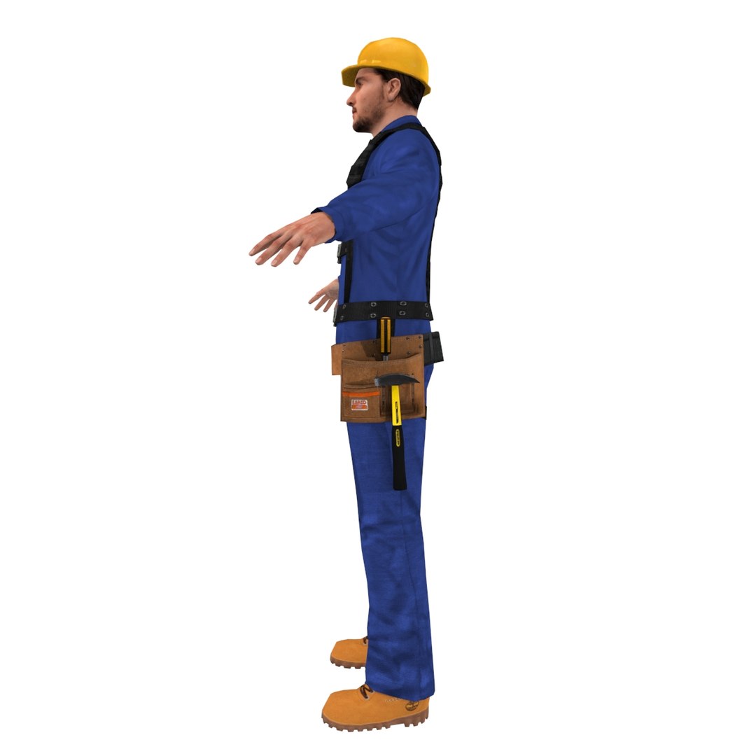 Worker Man 3d Model
