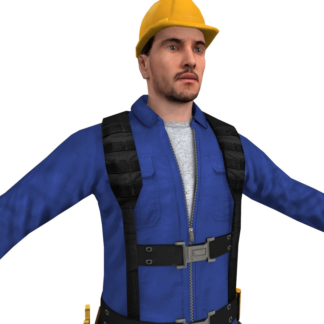 Worker Man 3d Model
