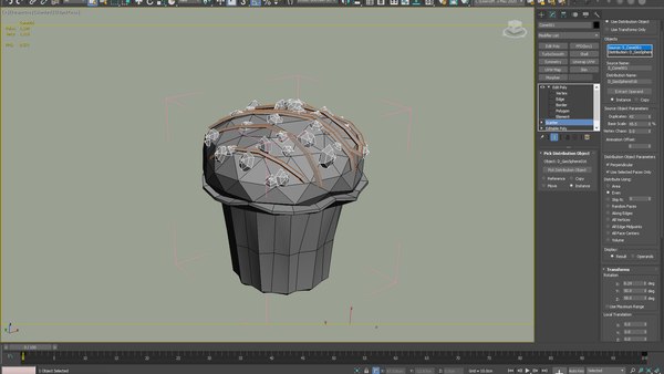 3D low poly cartoon donut 11 Choco Muffin - TurboSquid 2031739