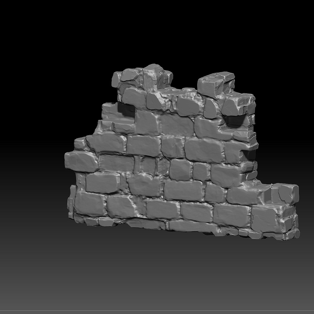 3d Debris Wall Model