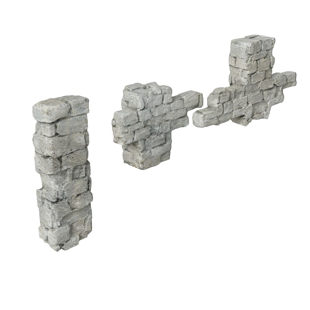 3d Debris Wall Model