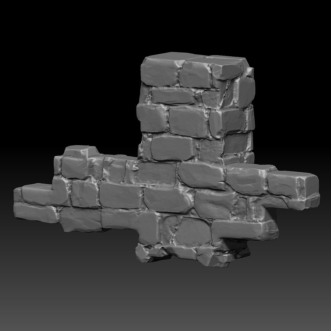 3d Debris Wall Model