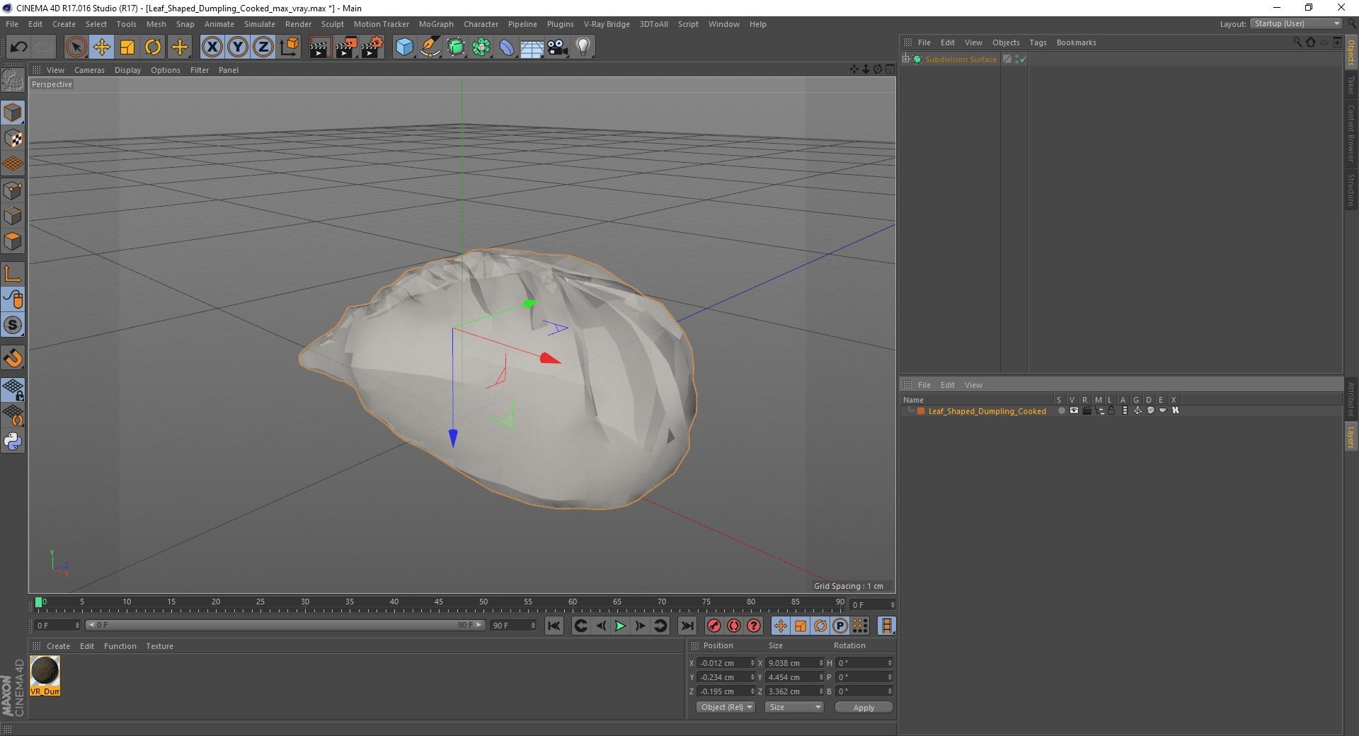 Leaf Shaped Dumpling Cooked 3D Model - TurboSquid 2239821
