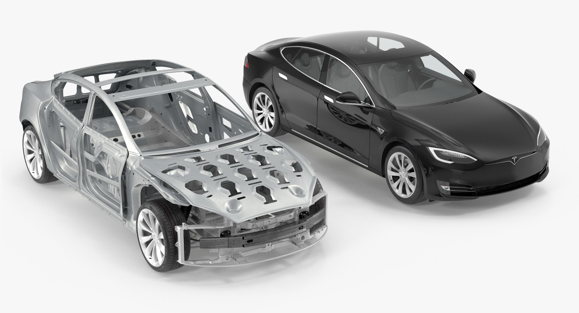 Tesla s frame rigged 3D model - TurboSquid 1191571