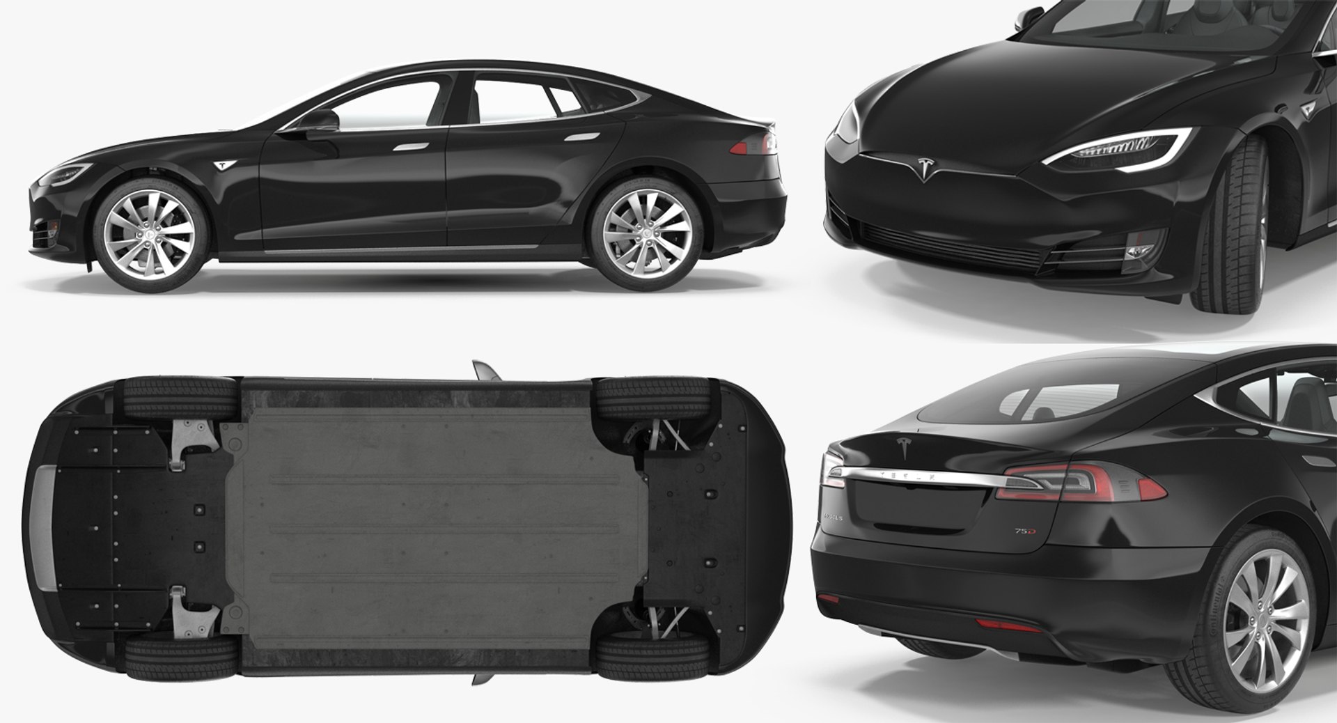 Tesla s frame rigged 3D model - TurboSquid 1191571