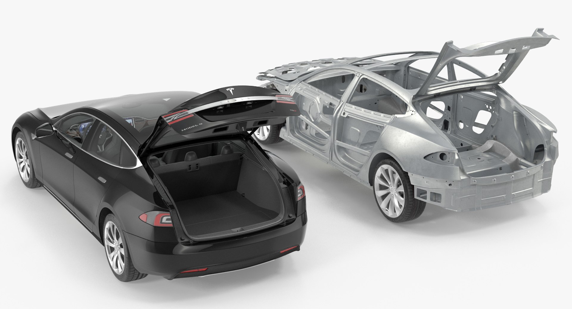 Tesla s frame rigged 3D model - TurboSquid 1191571