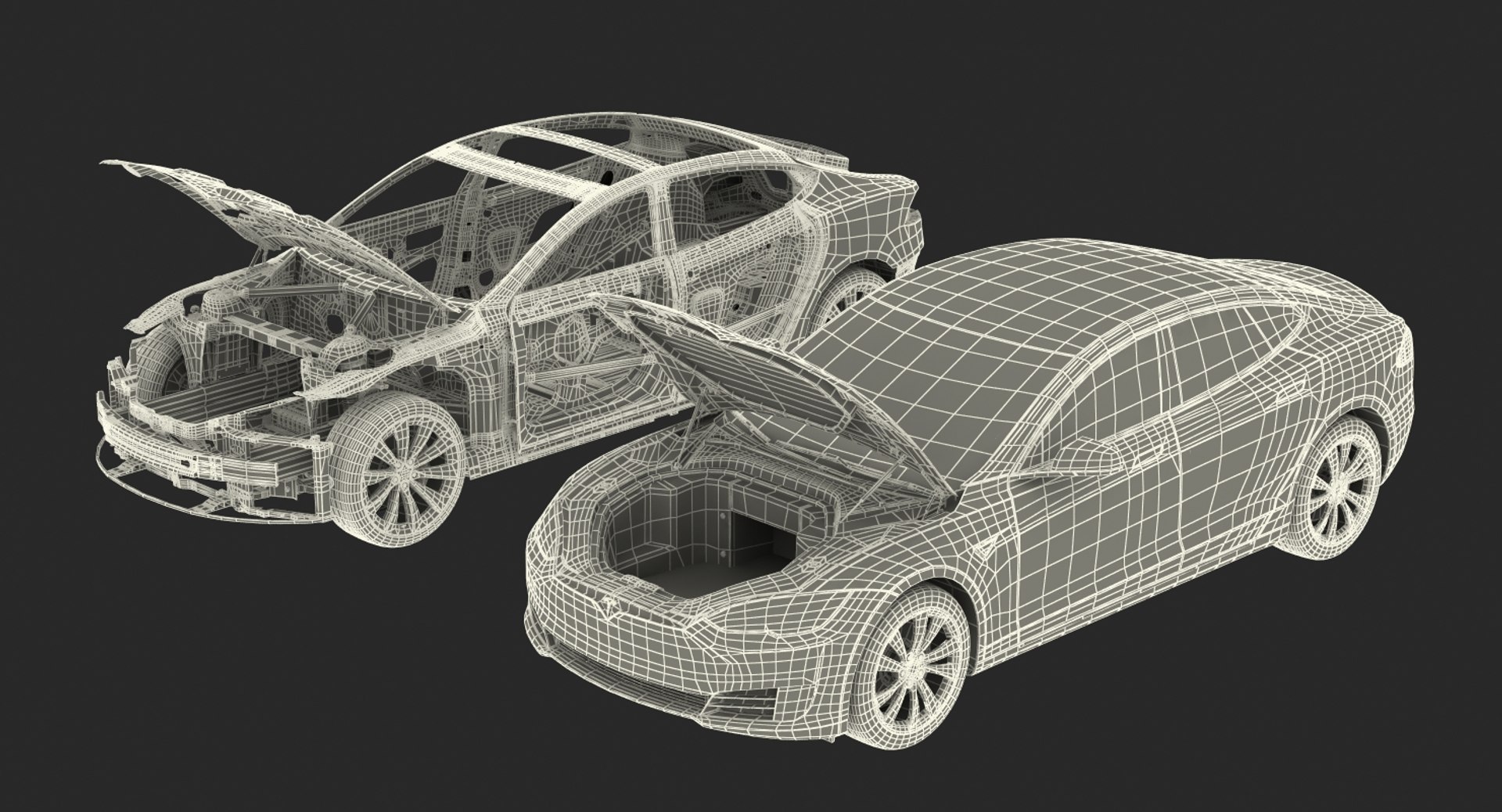 Tesla S Frame Rigged 3D Model - TurboSquid 1191571