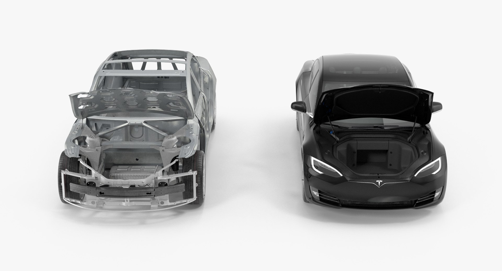 Tesla s frame rigged 3D model - TurboSquid 1191571