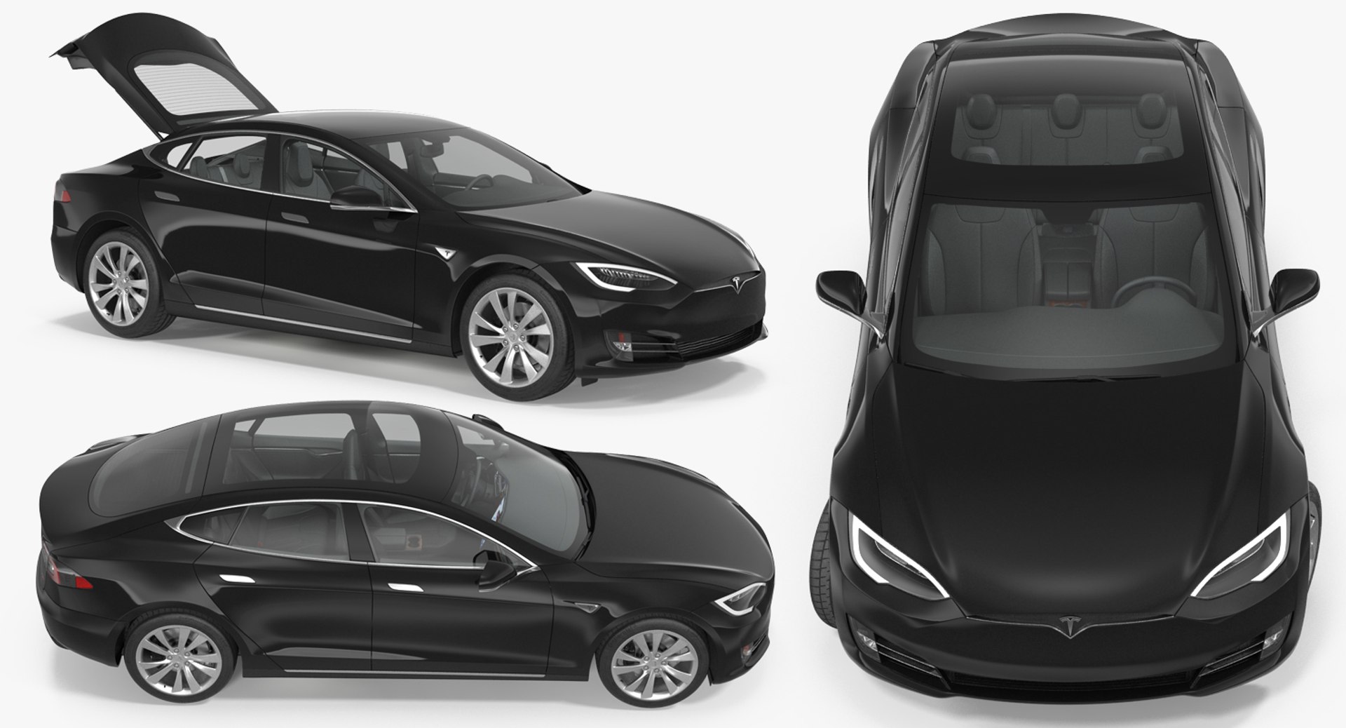 Tesla s frame rigged 3D model - TurboSquid 1191571