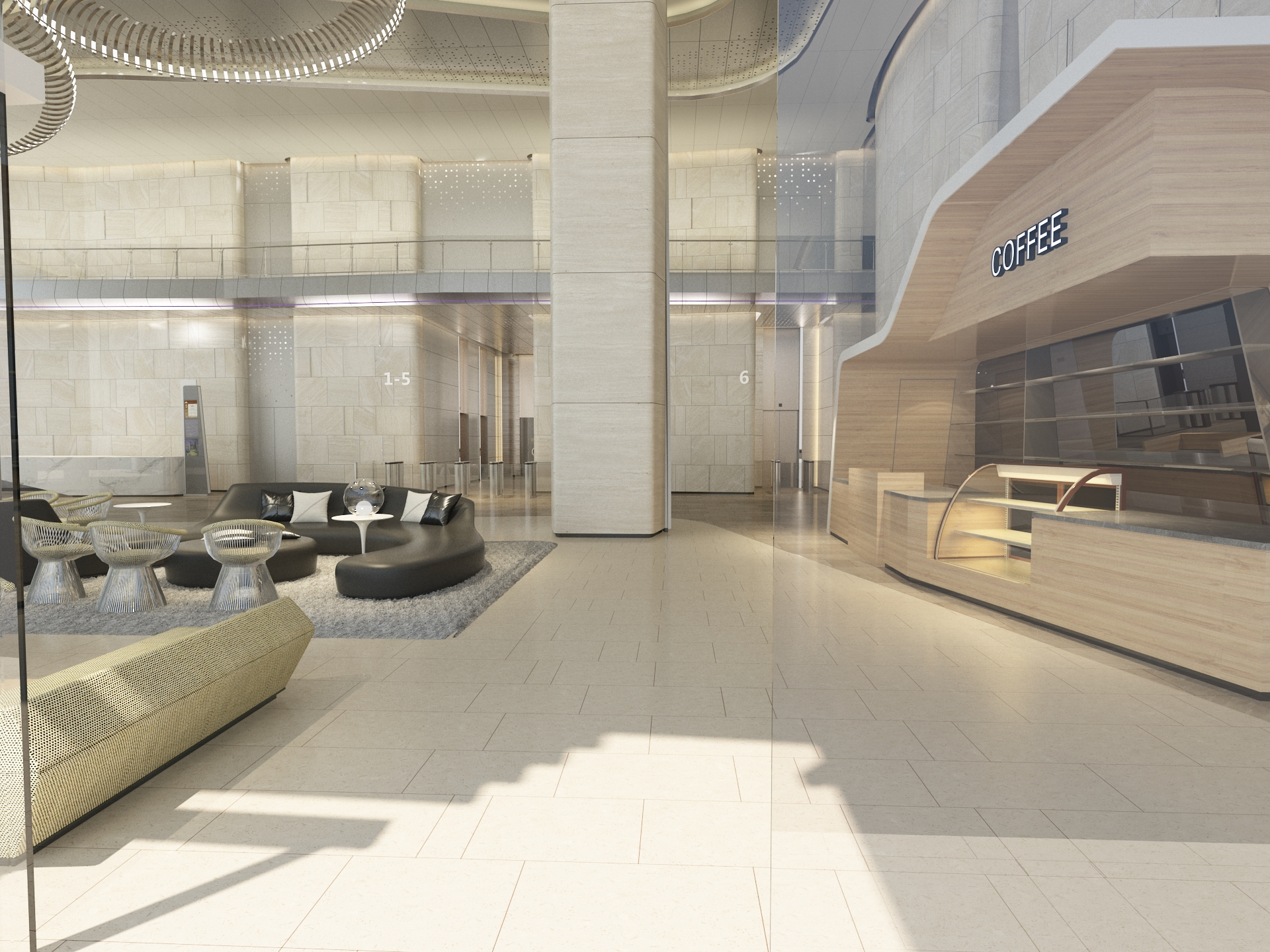 3D model office building lobby - TurboSquid 1704058