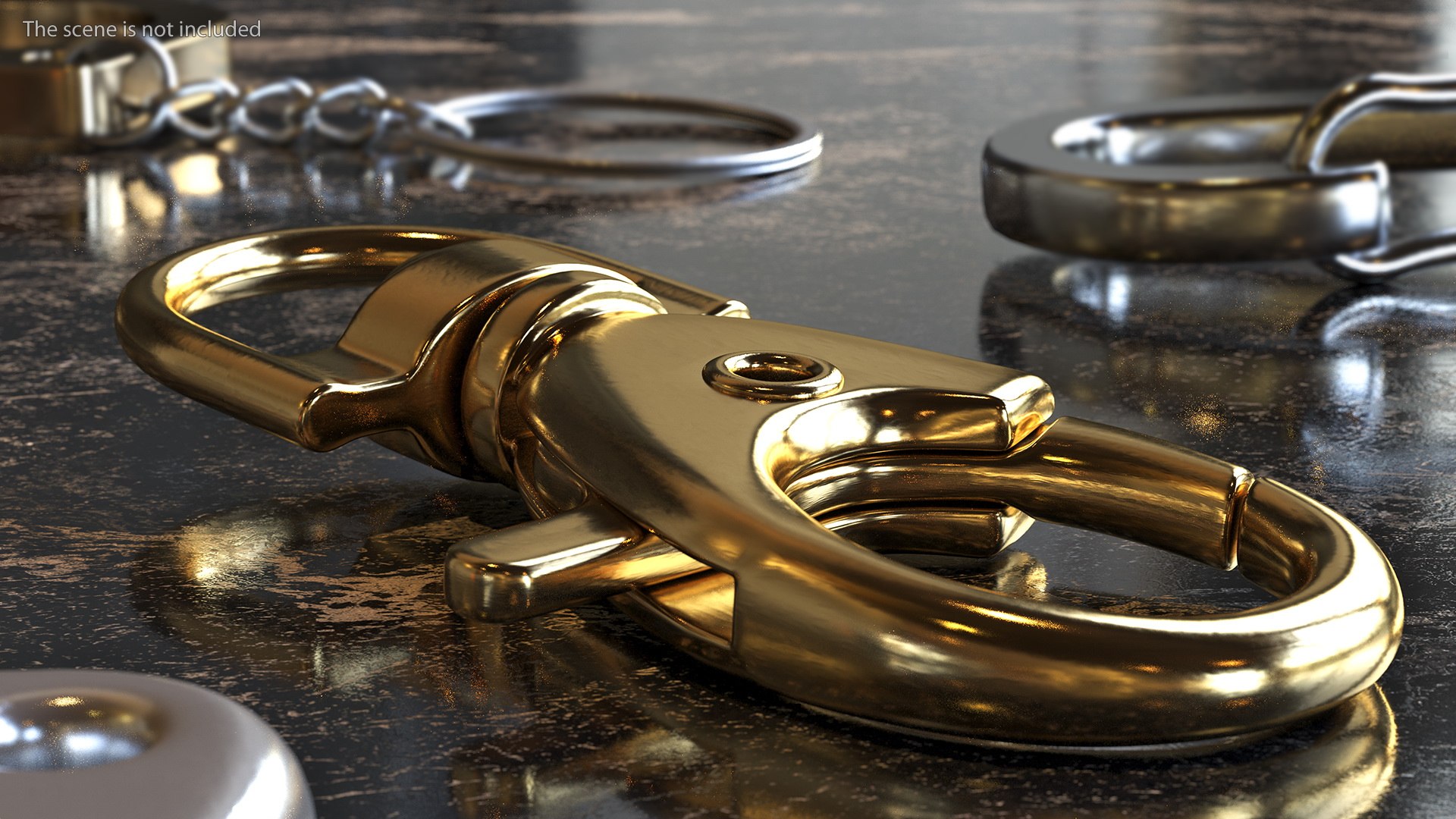 Lobster Claw Clasp Gold 3D Model - TurboSquid 1777401