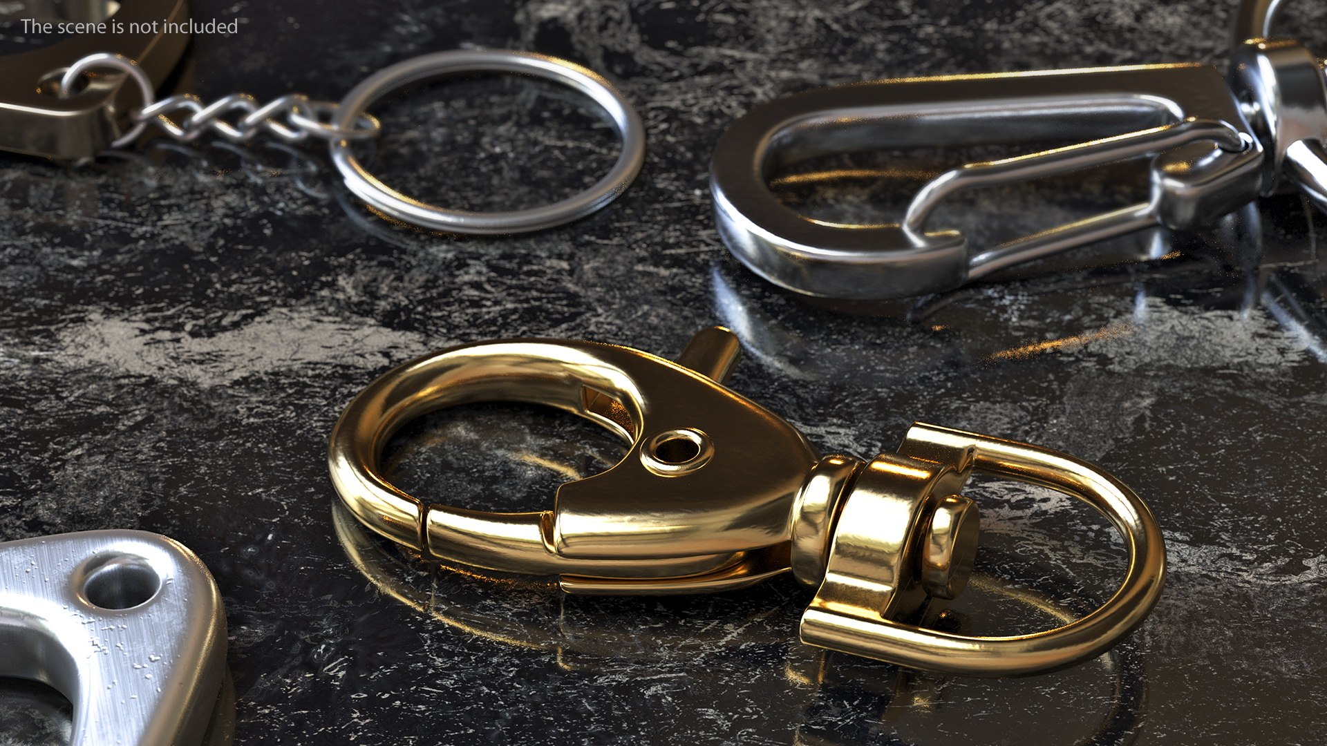 Lobster Claw Clasp Gold 3D Model - TurboSquid 1777401