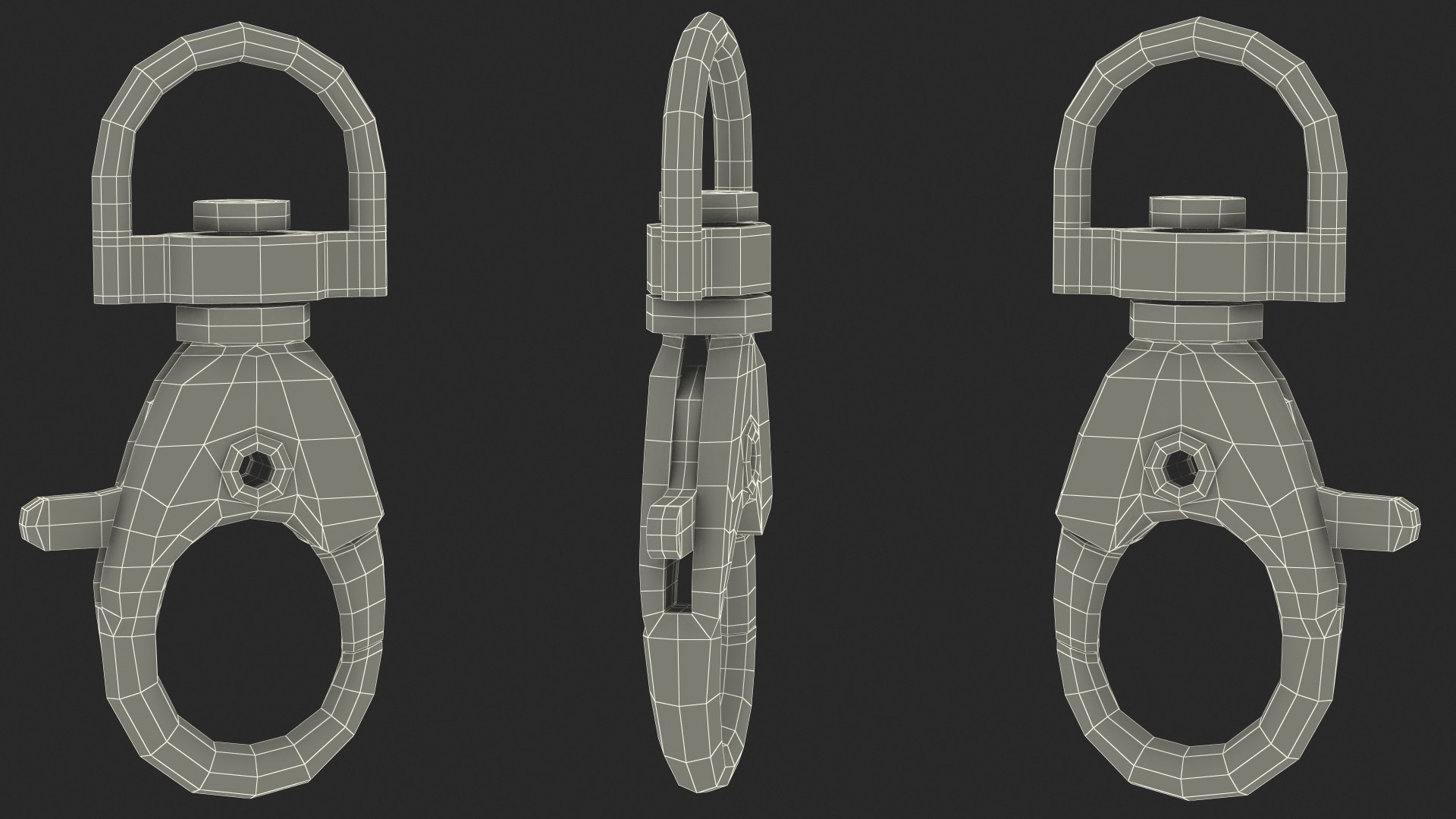 Lobster Claw Clasp Gold 3D model - TurboSquid 1777401