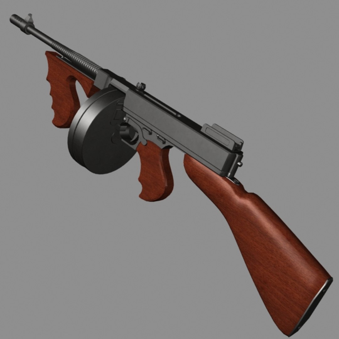 3d Thompson Gun Rifle Model