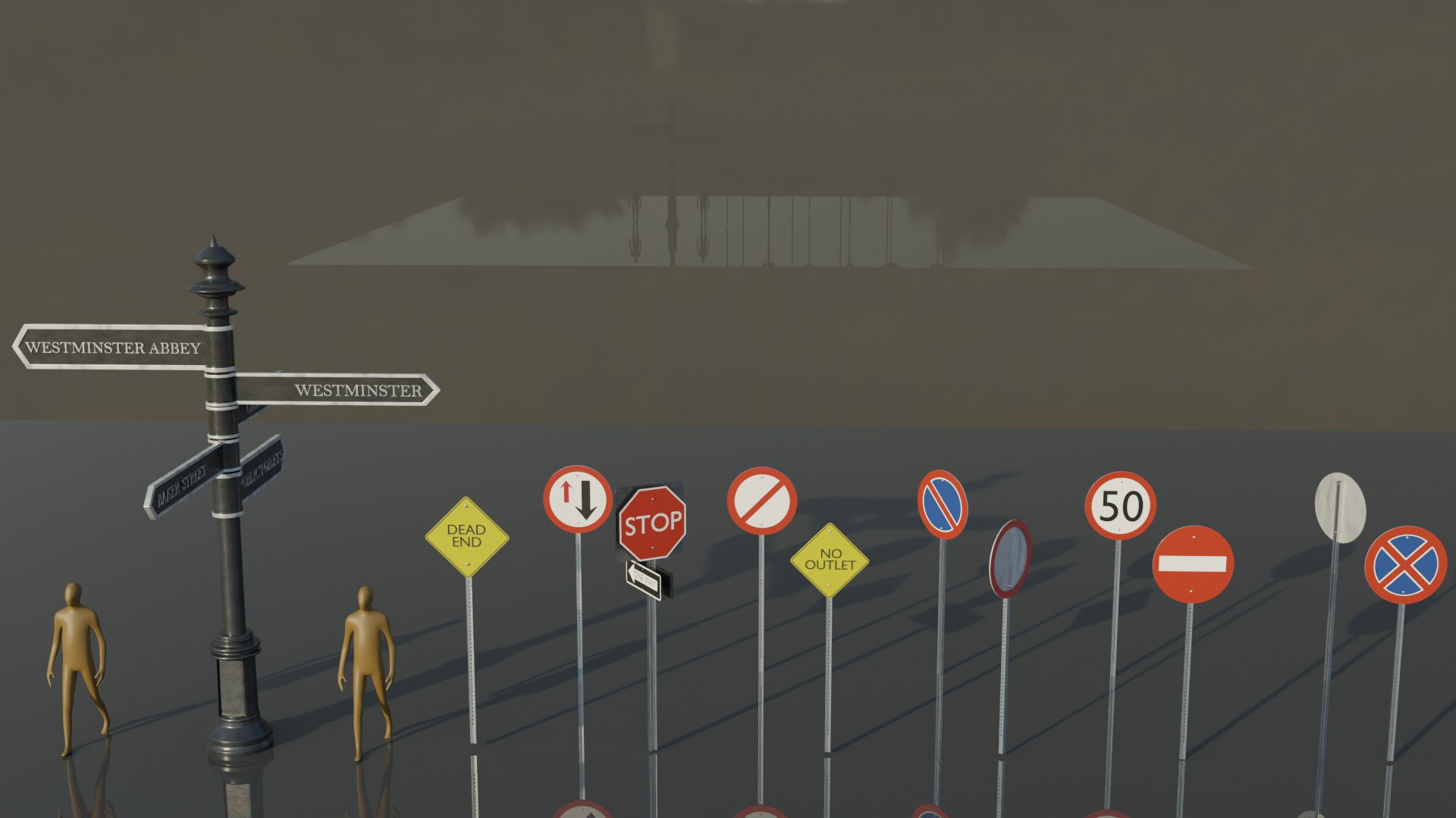 Traffic And Street Signs 3D Model - TurboSquid 2013055