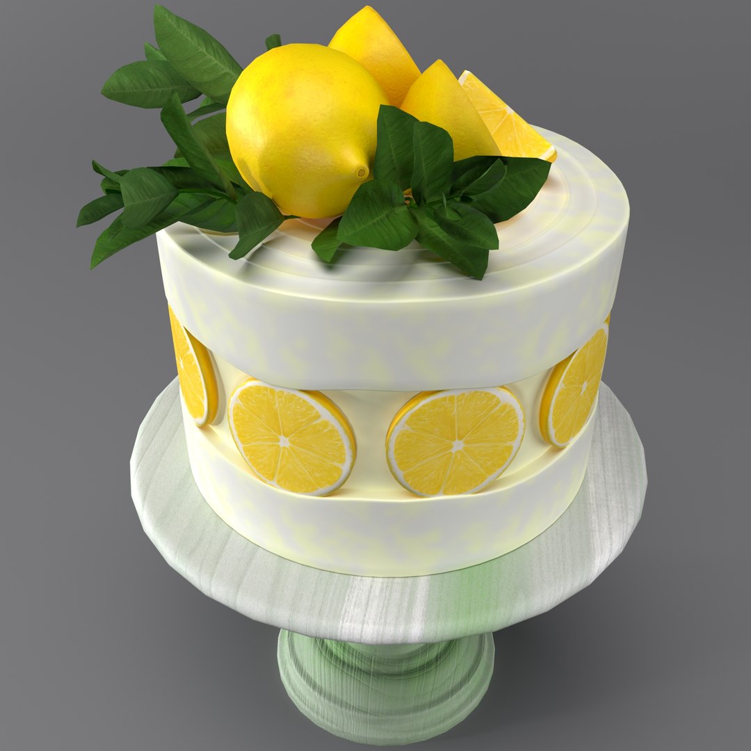 Lemon cake 3D model - TurboSquid 1856687