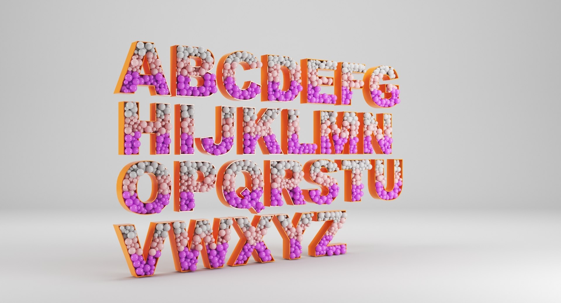 3D Sphere Alphabet Model - TurboSquid 1422853