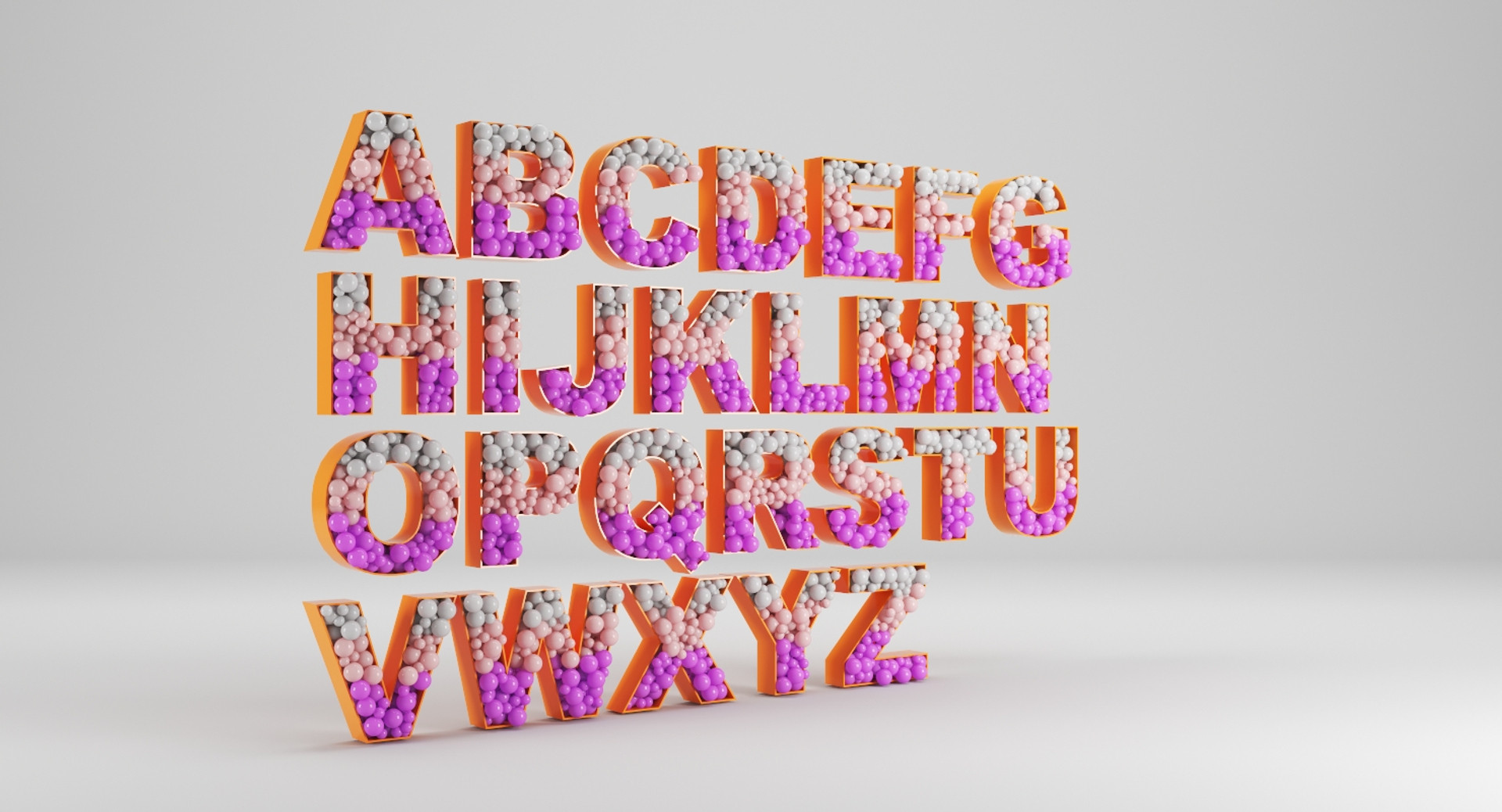 3D sphere alphabet model - TurboSquid 1422853