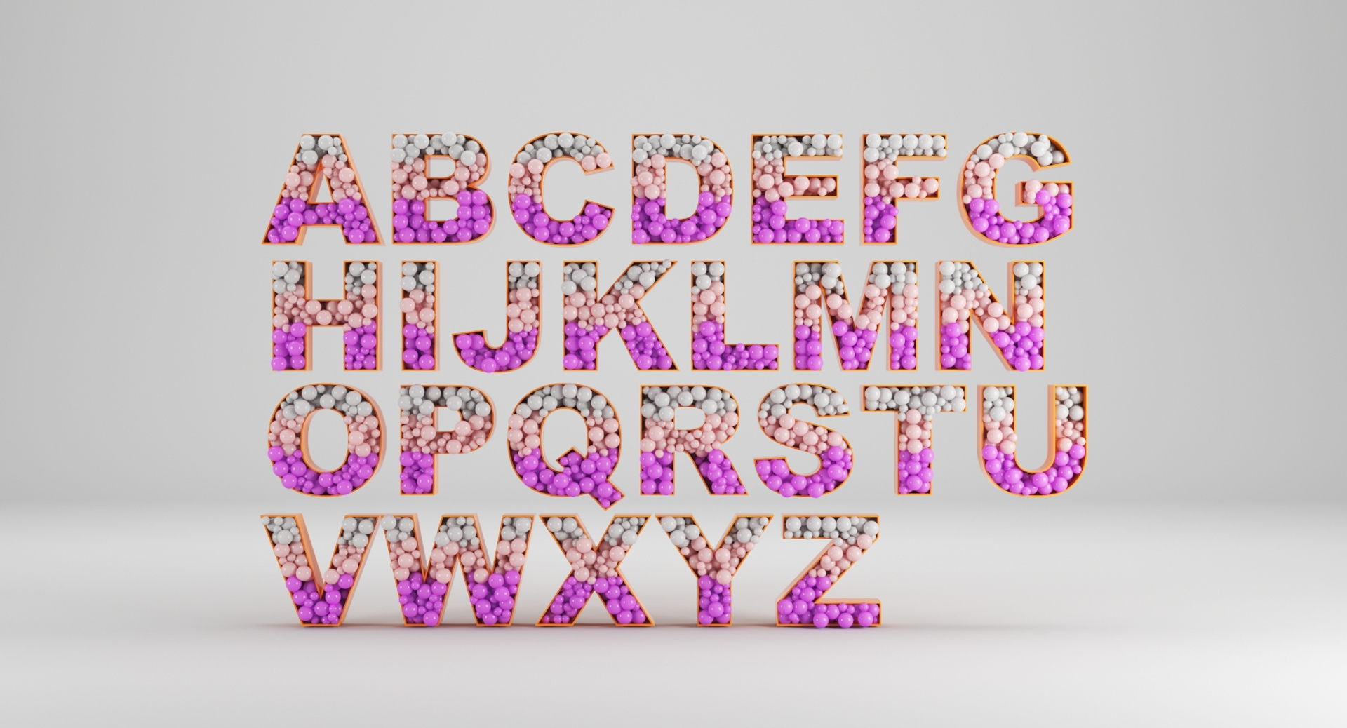 3D Sphere Alphabet Model - TurboSquid 1422853