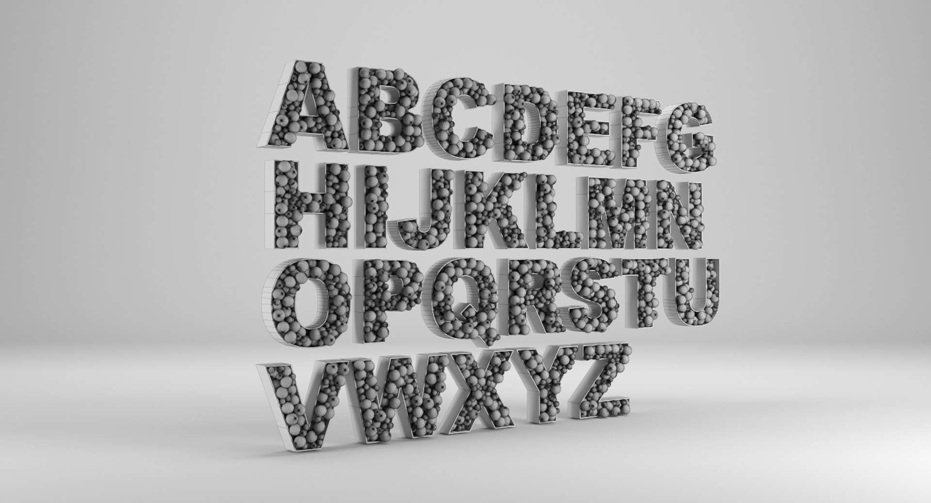 3D Sphere Alphabet Model - TurboSquid 1422853