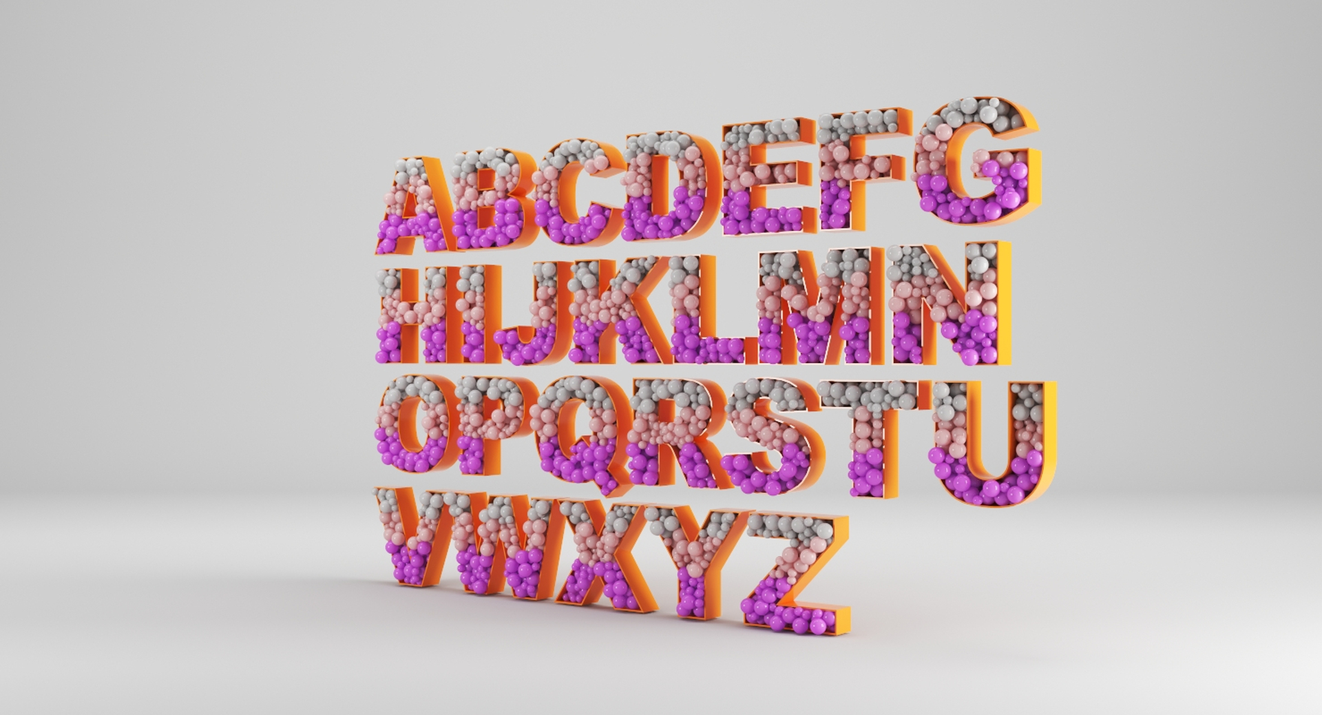 3D sphere alphabet model - TurboSquid 1422853