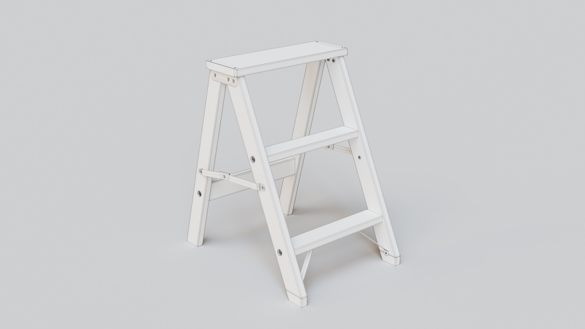 Wooden Step Ladder 3D Model - TurboSquid 1937208