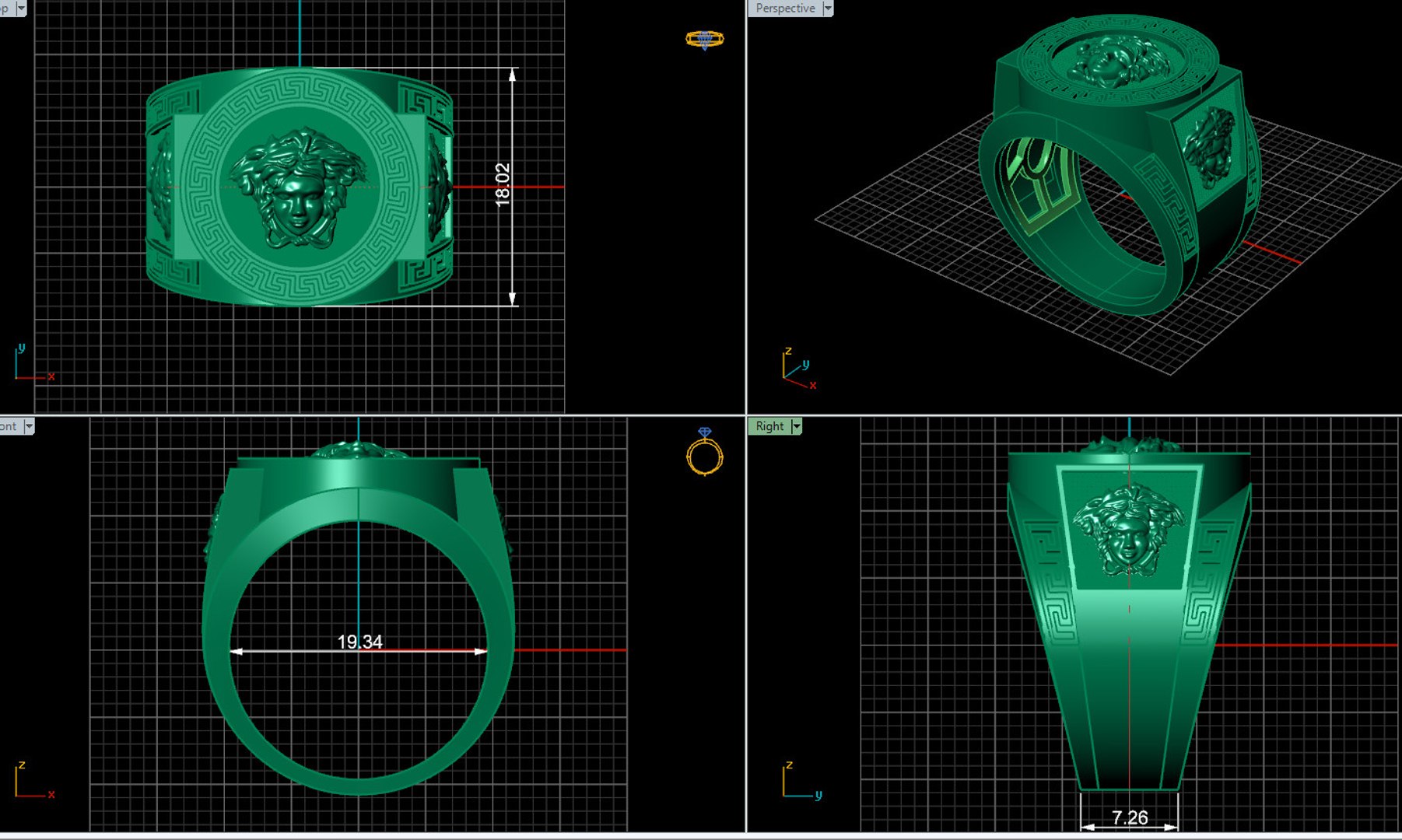 3D Model Ring 58 - TurboSquid 1937997