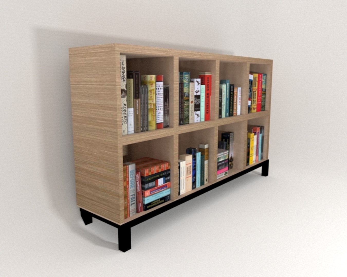 3D BOOKSHELF With Books - TurboSquid 1825006