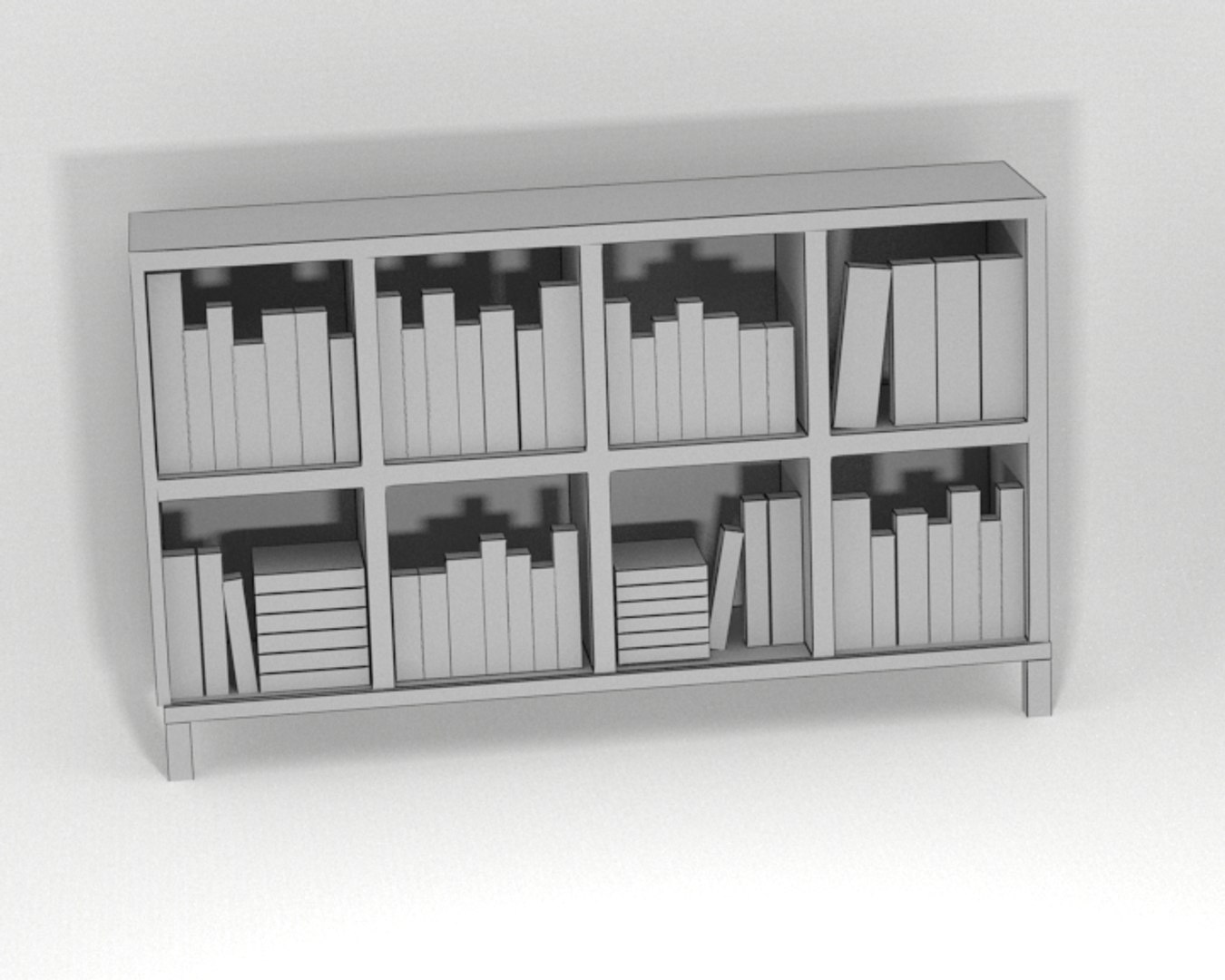 3D BOOKSHELF With Books - TurboSquid 1825006