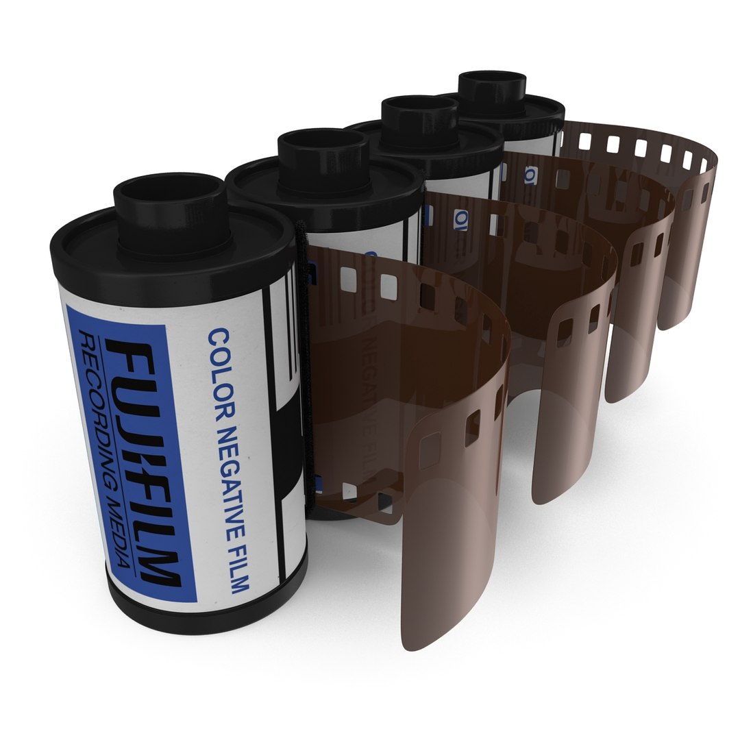 Film Roll 35mm Blue 3d Model