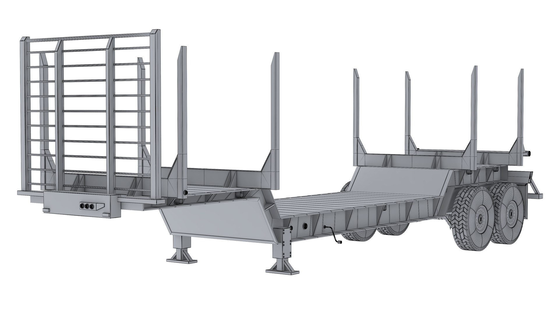 Logging Trailer Collection 3D Model - TurboSquid 2298109