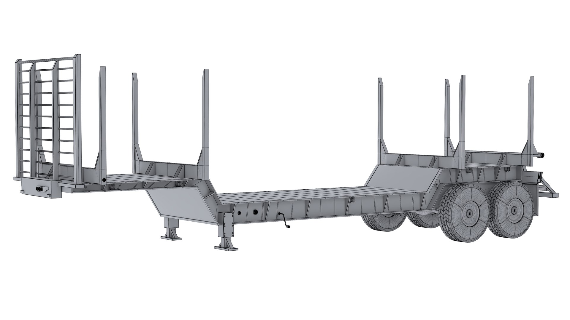 Logging Trailer Collection 3D Model - TurboSquid 2298109