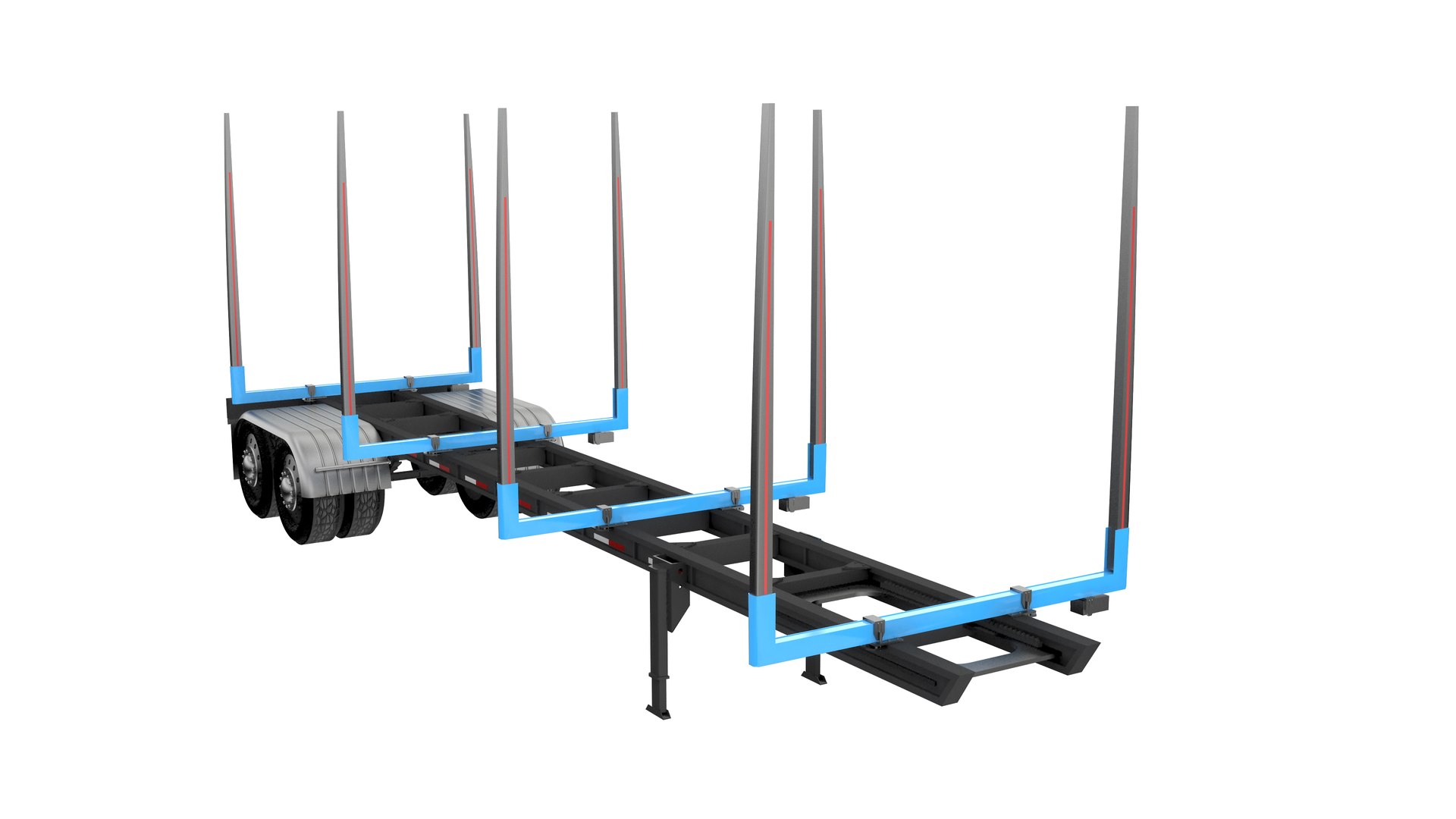 Logging Trailer Collection 3D Model - TurboSquid 2298109