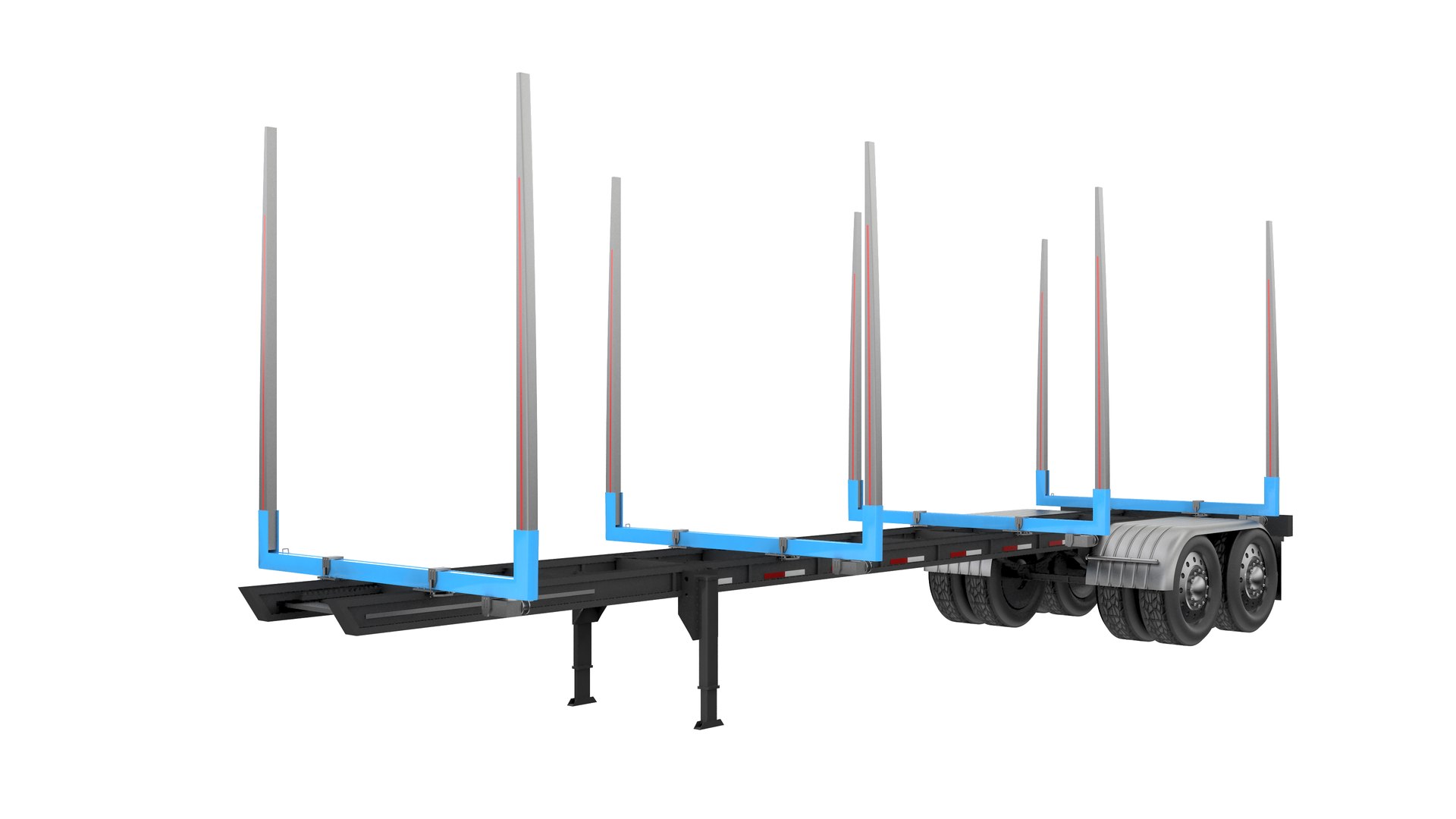 Logging Trailer Collection 3D Model - TurboSquid 2298109