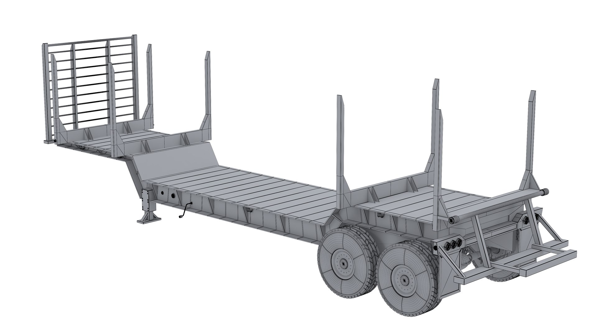 Logging Trailer Collection 3D Model - TurboSquid 2298109