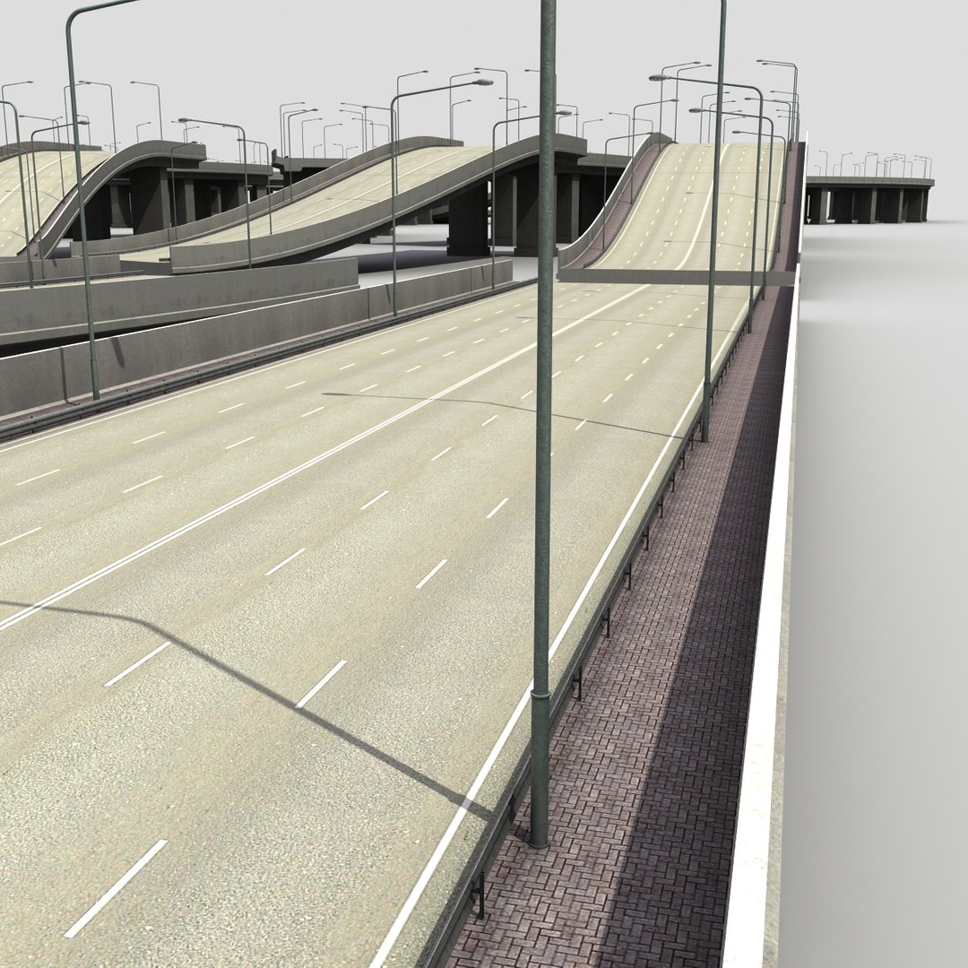 Highway Freeway 3d Model