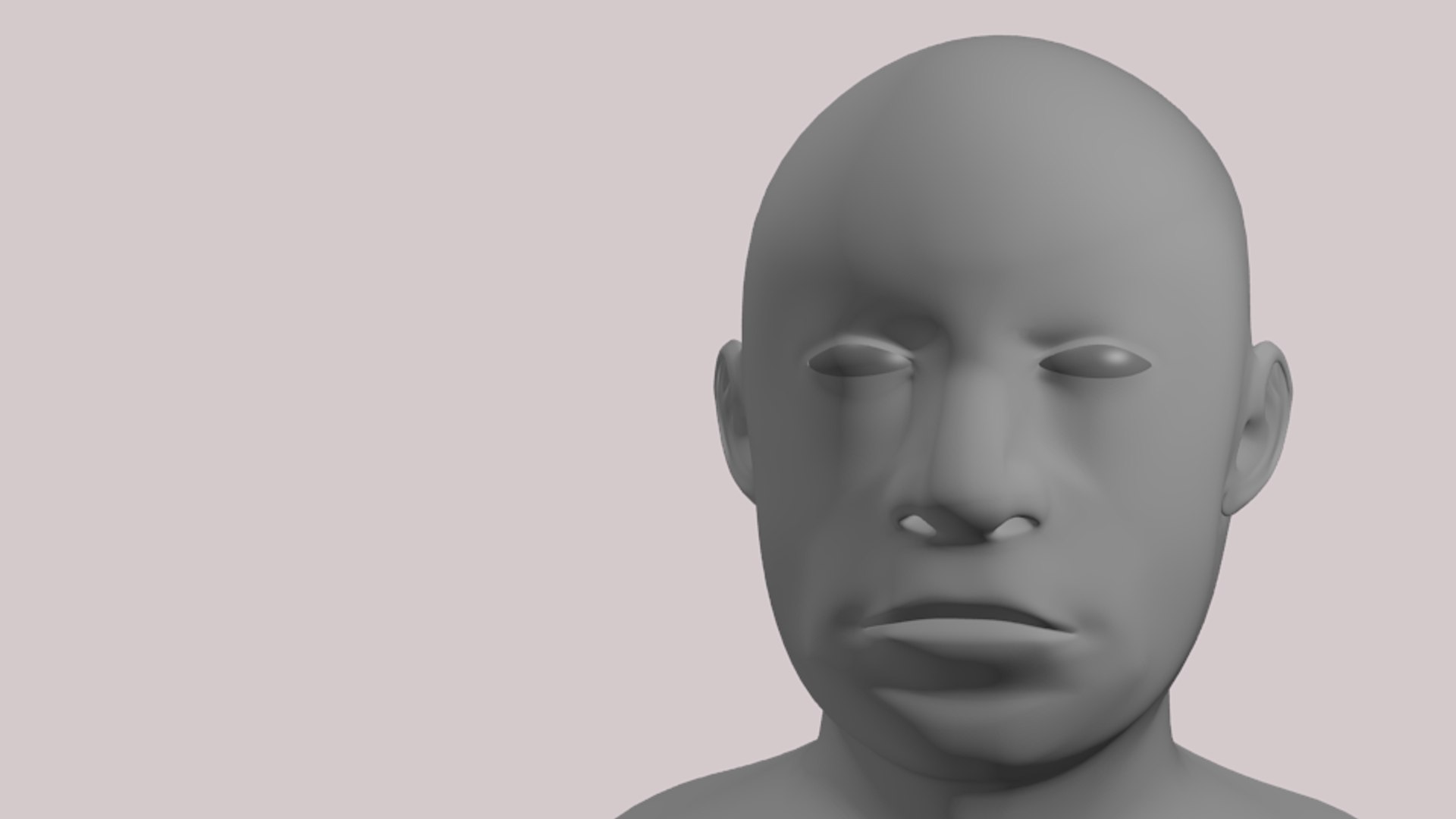 Base Mesh Human Head 3d Obj