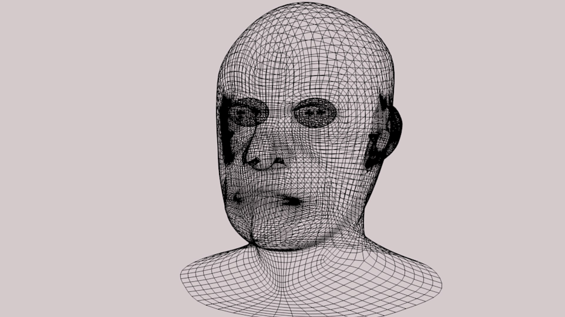 Base Mesh Human Head 3d Obj