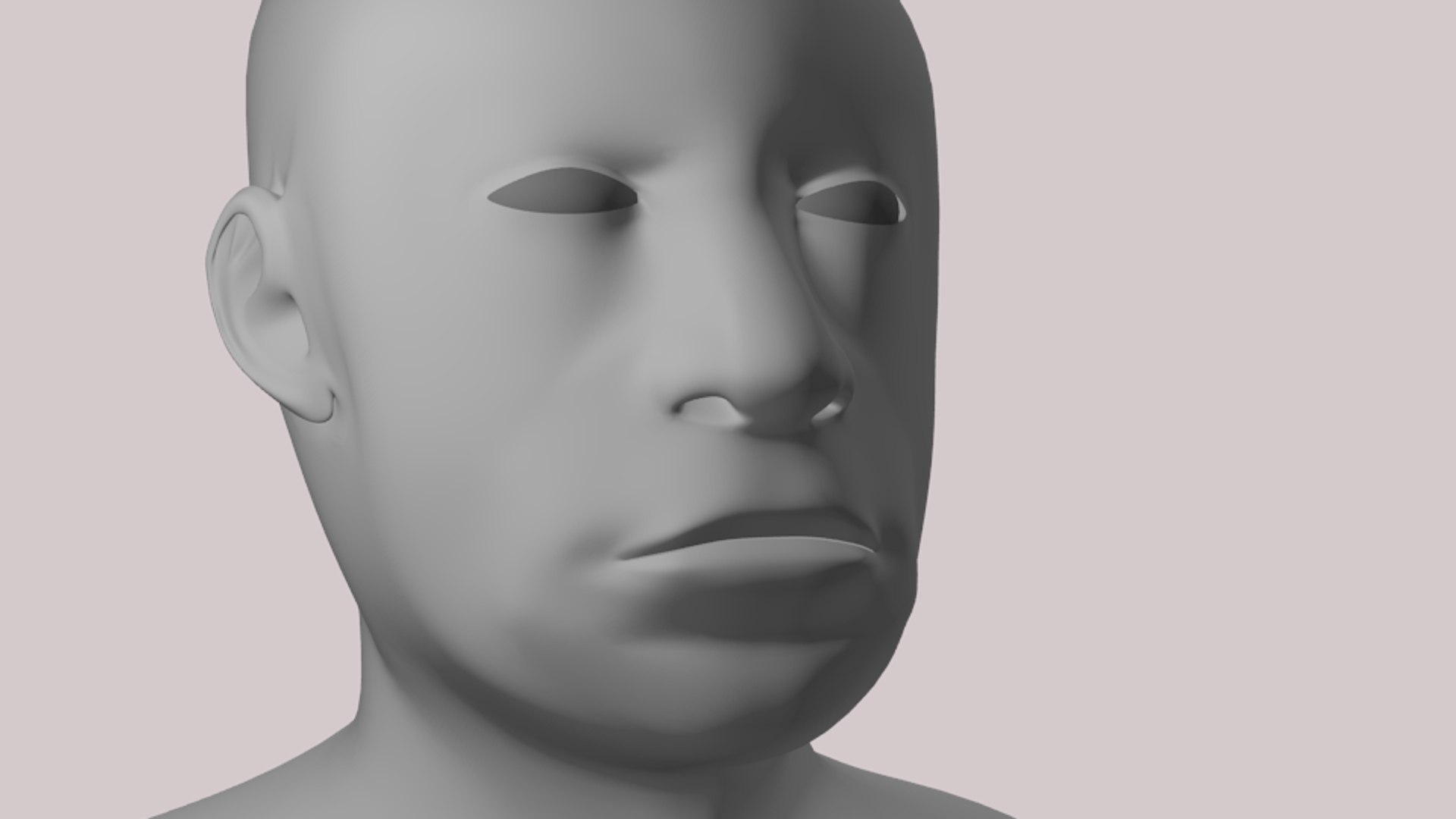 Base Mesh Human Head 3d Obj