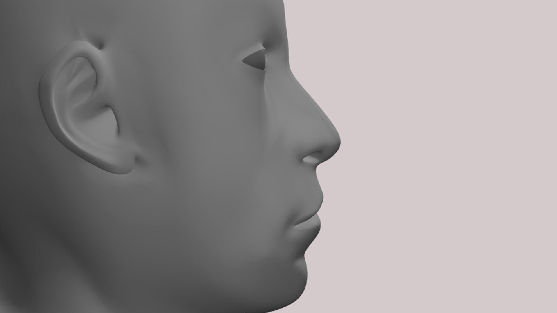 Base Mesh Human Head 3d Obj