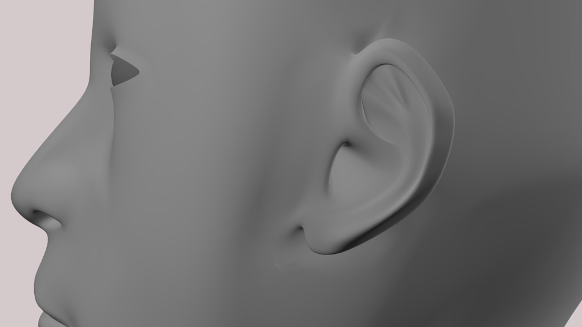 Base Mesh Human Head 3d Obj