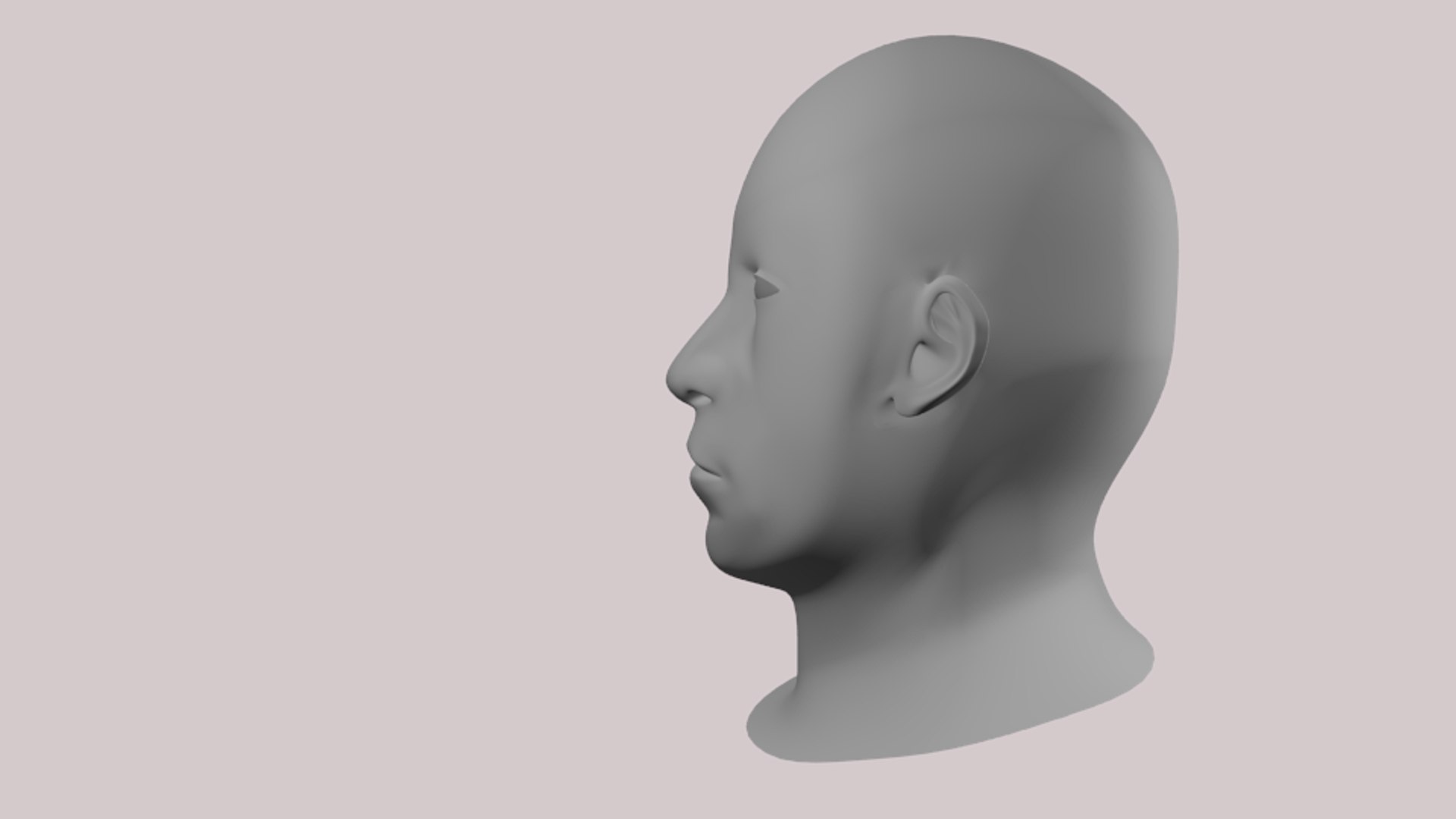 Base Mesh Human Head 3d Obj