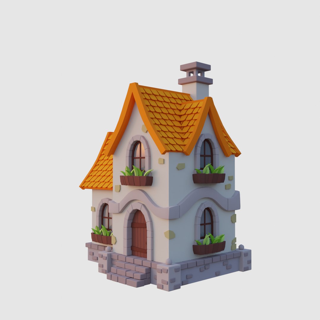 Cartoon House 3D Model - TurboSquid 2377384