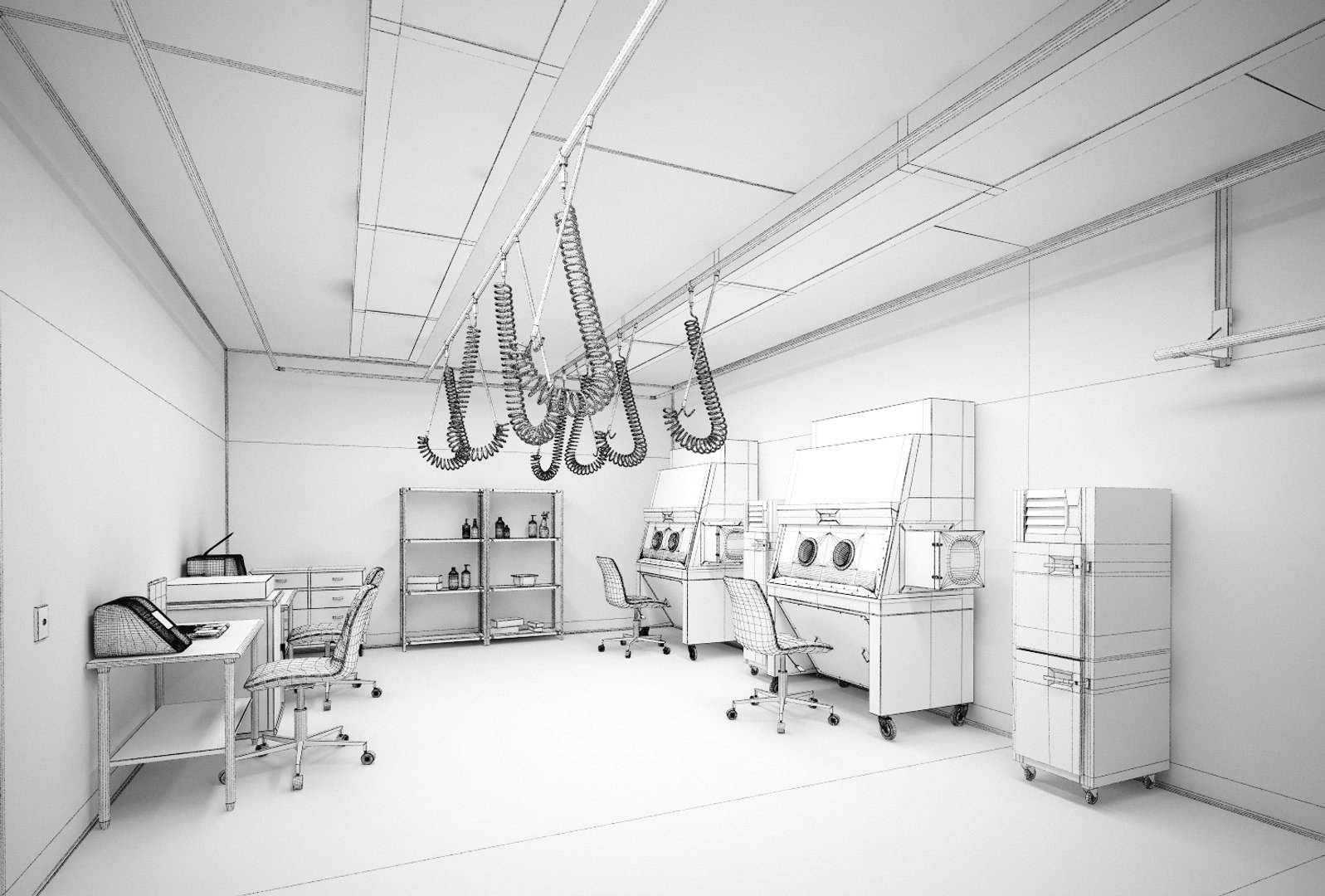 3D Laboratory Lab Biology Model - TurboSquid 1538932