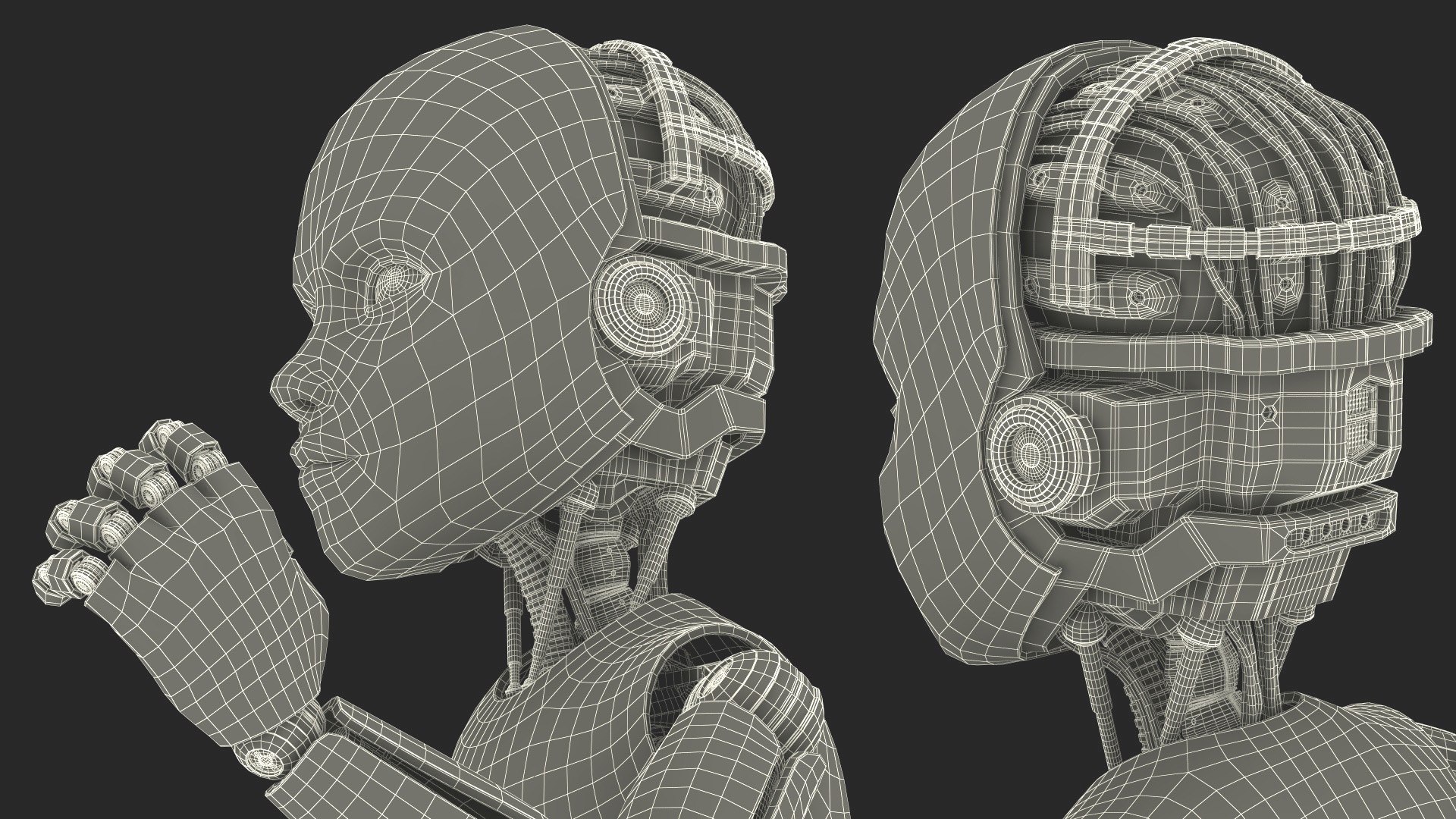 Humanoid Cyborg Child In Running Pose 3D - TurboSquid 2378292