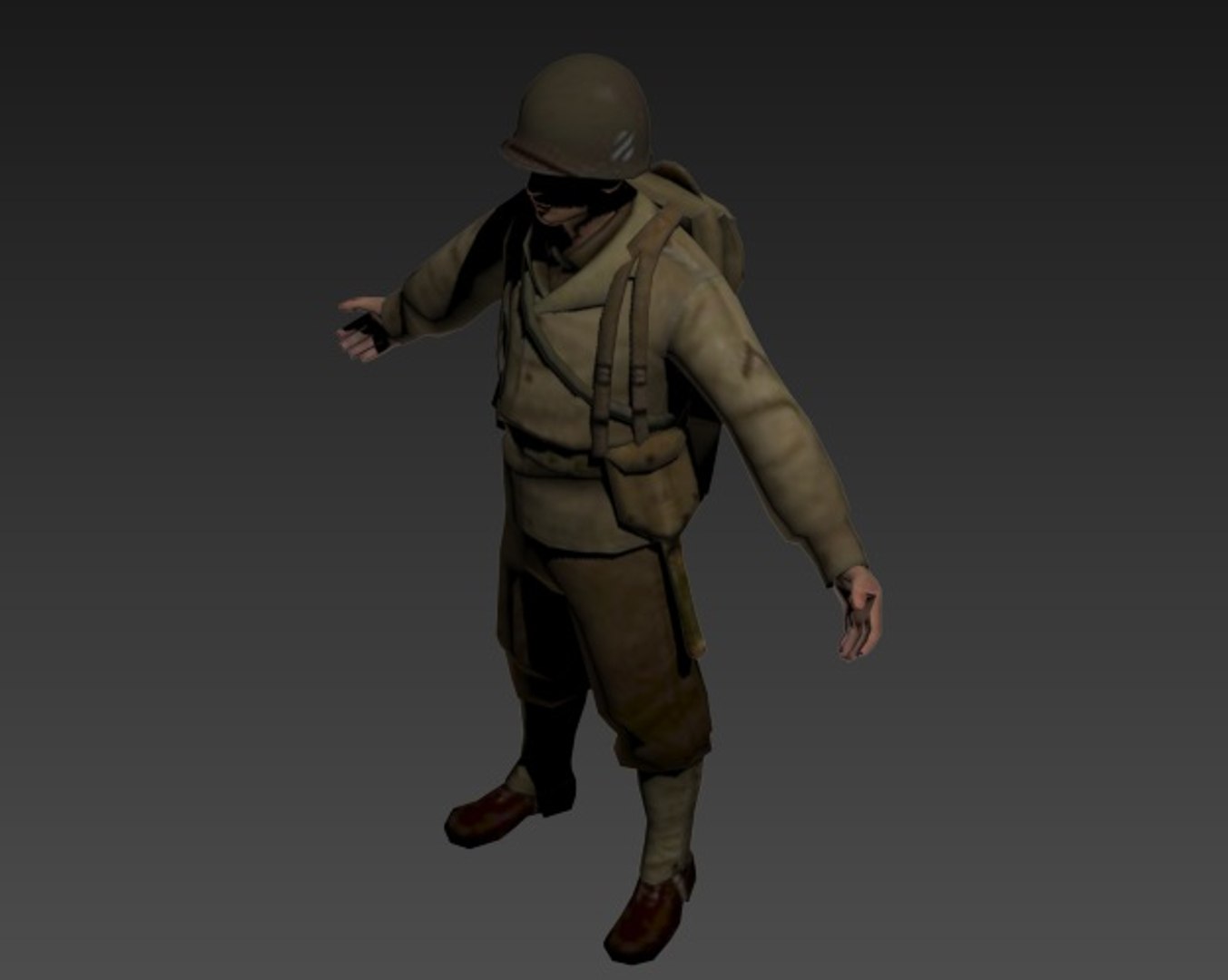 World War Ii American Soldier 3d Model