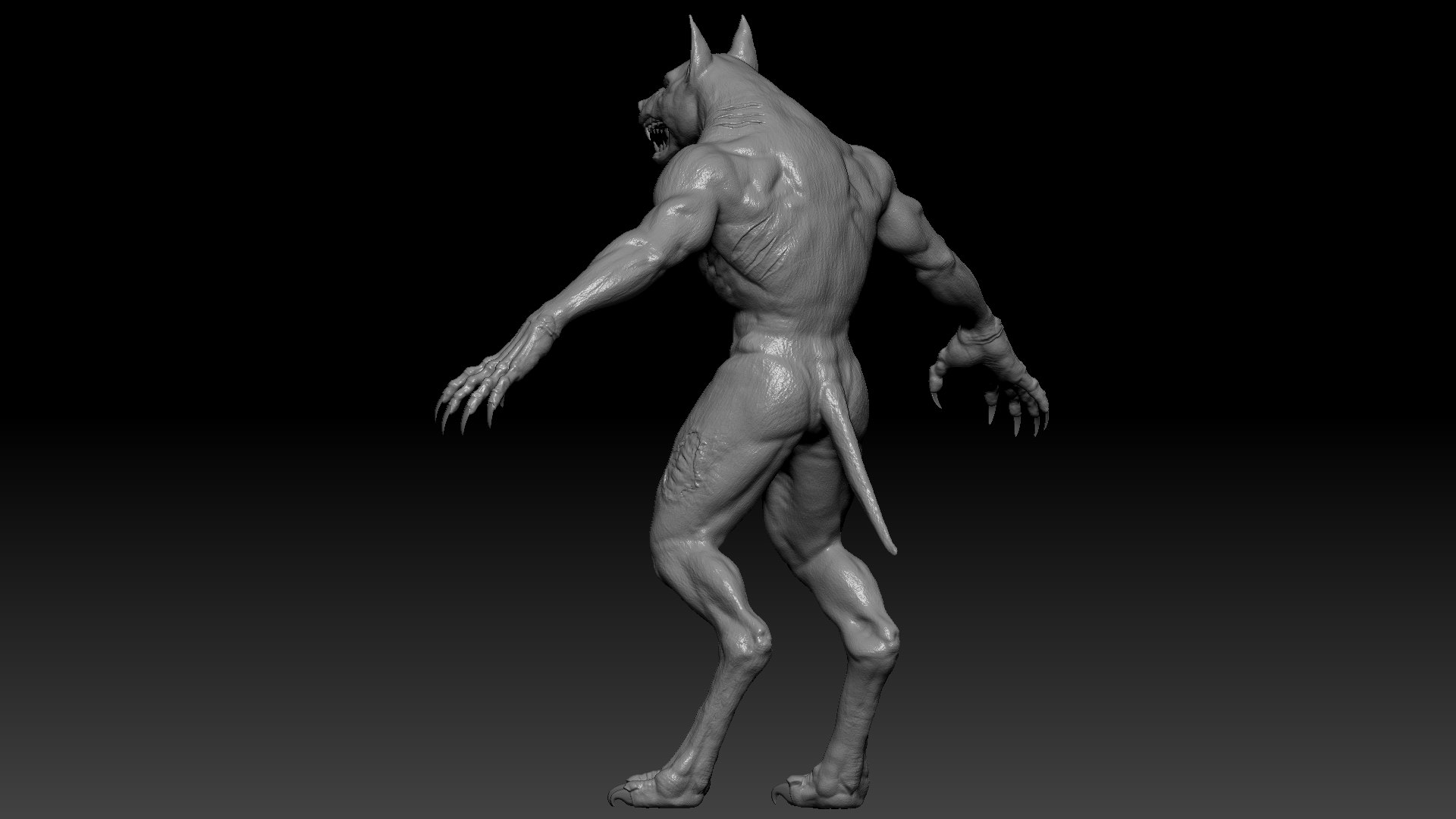 Werewolf High Quality Sculpt 3D Model - TurboSquid 1860711